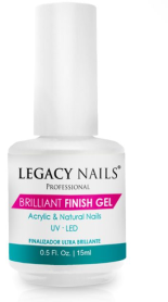 Legacy Nails Brilliant Finish Gel – Naturales y Acrílicas Finalizador Ultrabrillante - MAGÚ ECUADOR