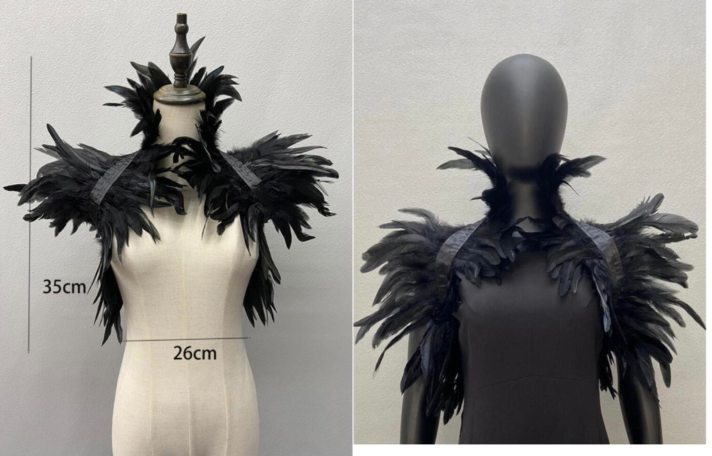 1 pieza Bufanda de plumas naturales para mujer Cosplay, envoltura de ...